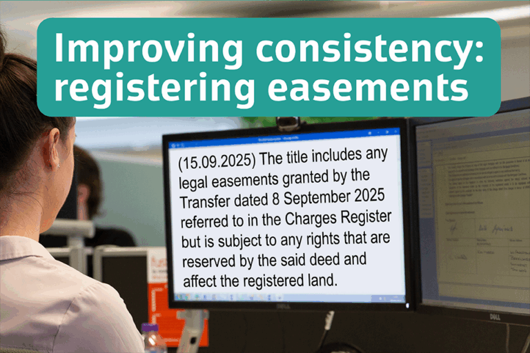 Easement entries in the register of title: promoting consistency – HM ...